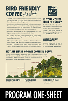 Bird Friendly Coffee - Lehigh Valley Zoo